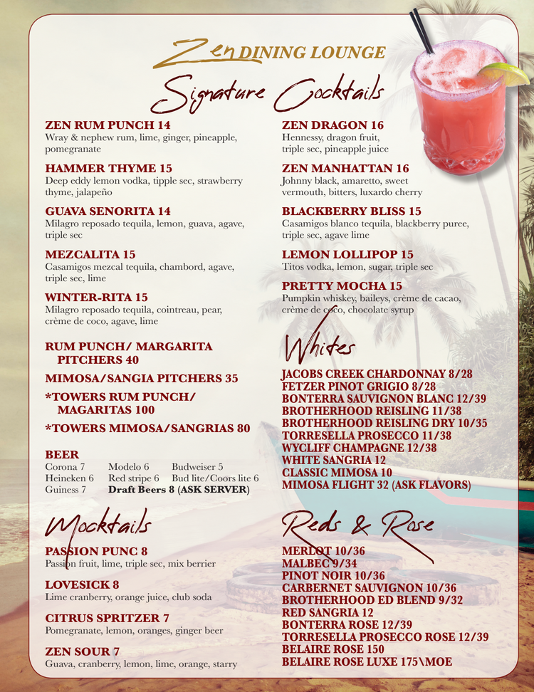 Menu – Zen Dining Lounge