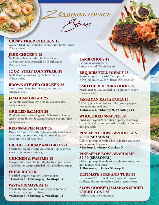 Menu – Zen Dining Lounge