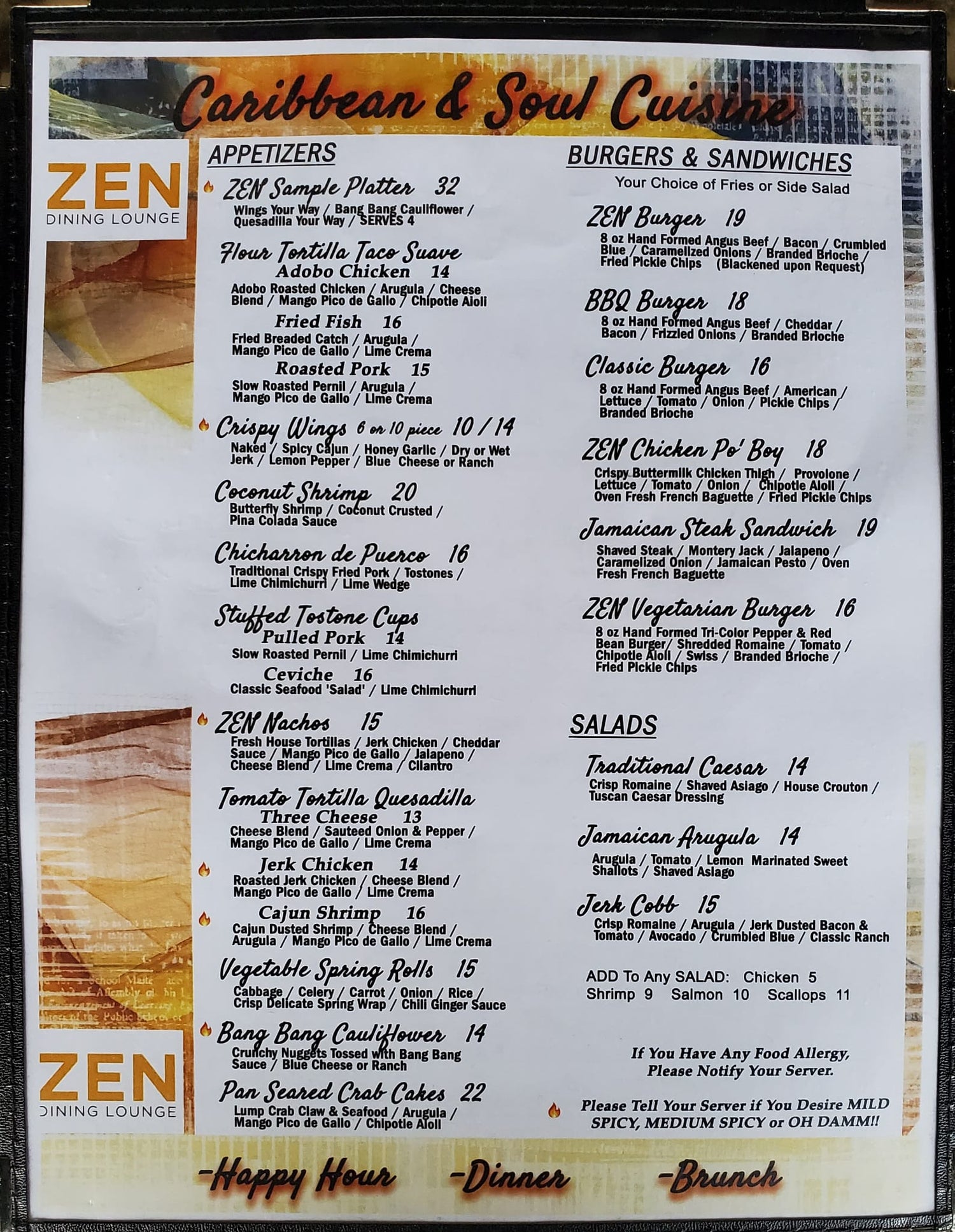 Menu – Zen Dining Lounge